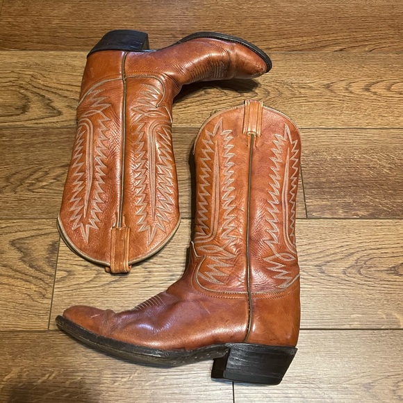 Tony Lama | Shoes | Vintage Tony Lama Brown Leather Boots | Poshmark